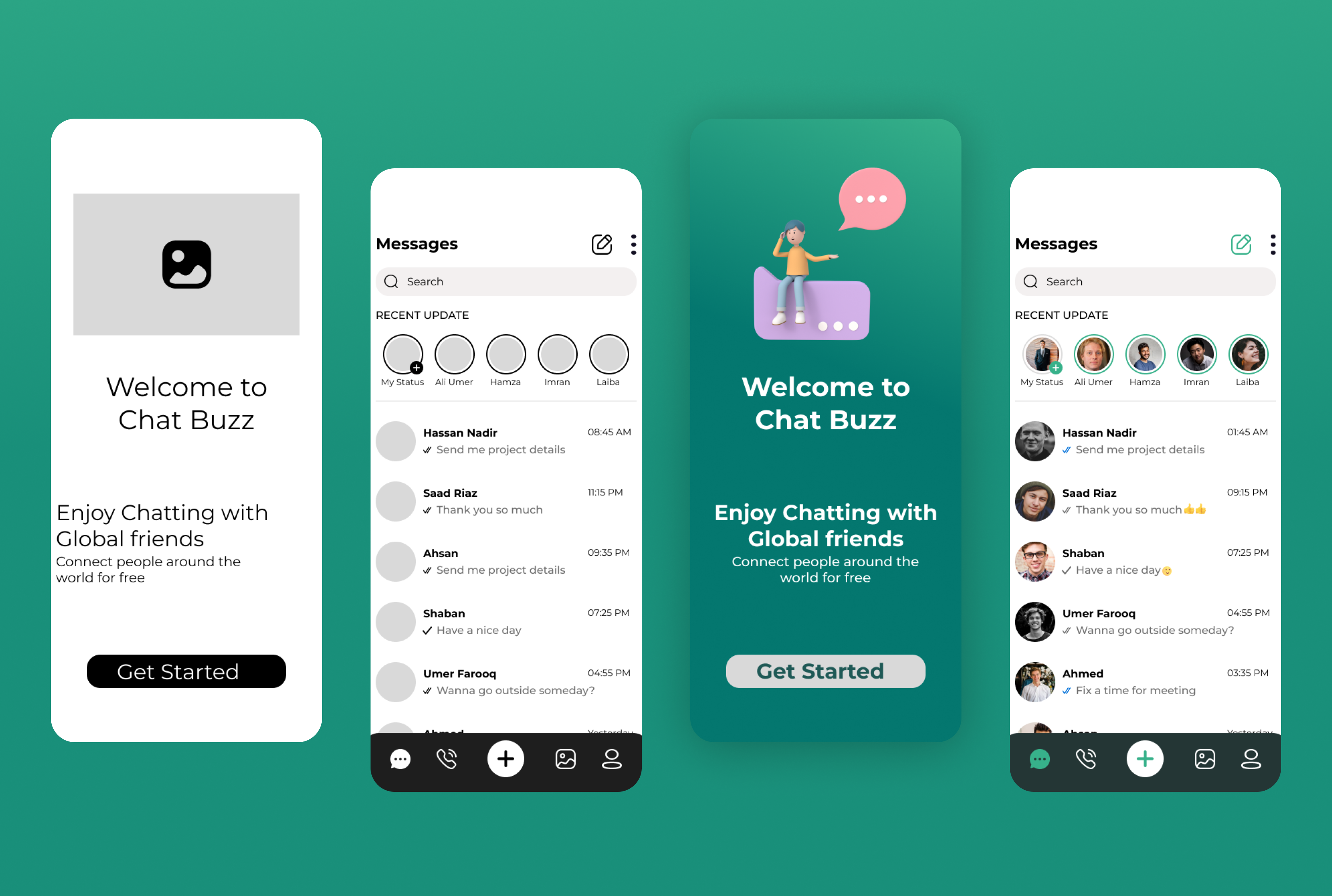 Chat App by Malik Muhammad Umer Farooq on Dribbble