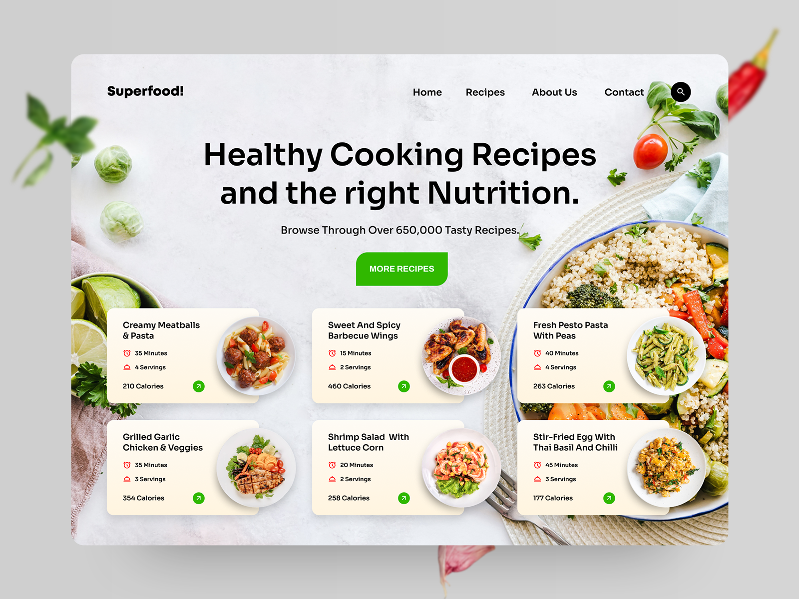 Recipe Website Design by Venushka Perampalam on Dribbble