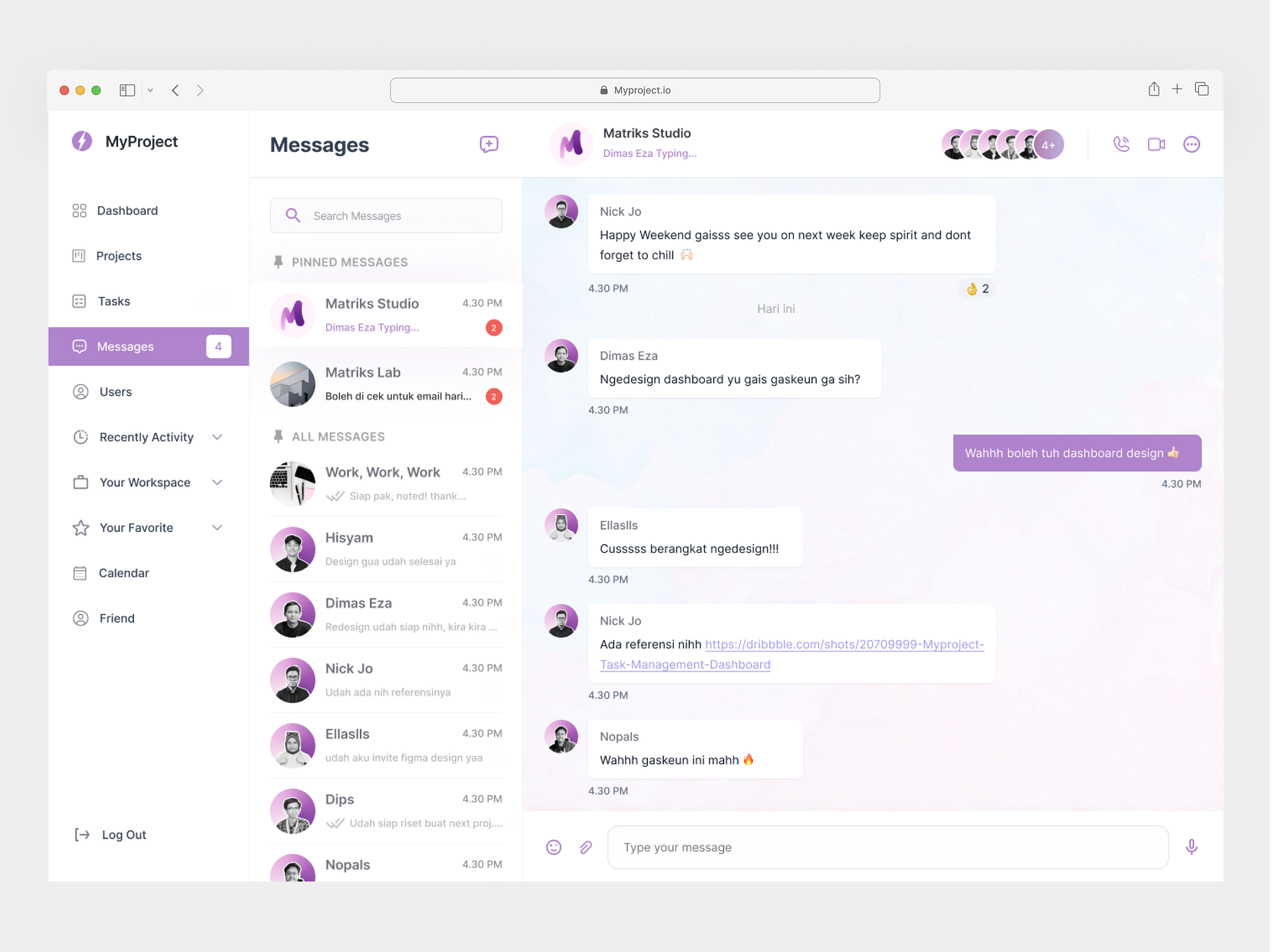 Myproject - Message UI by Hisyam Hawari for Matriks Studio on Dribbble