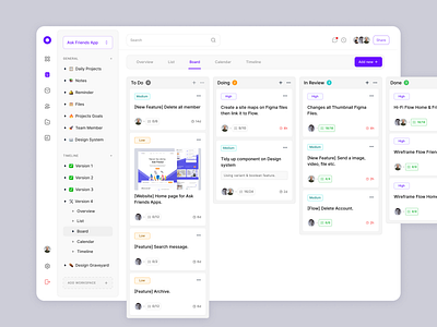 Project Management Dashboard by Latiful Fajar 👐 for 10am Studio on Dribbble