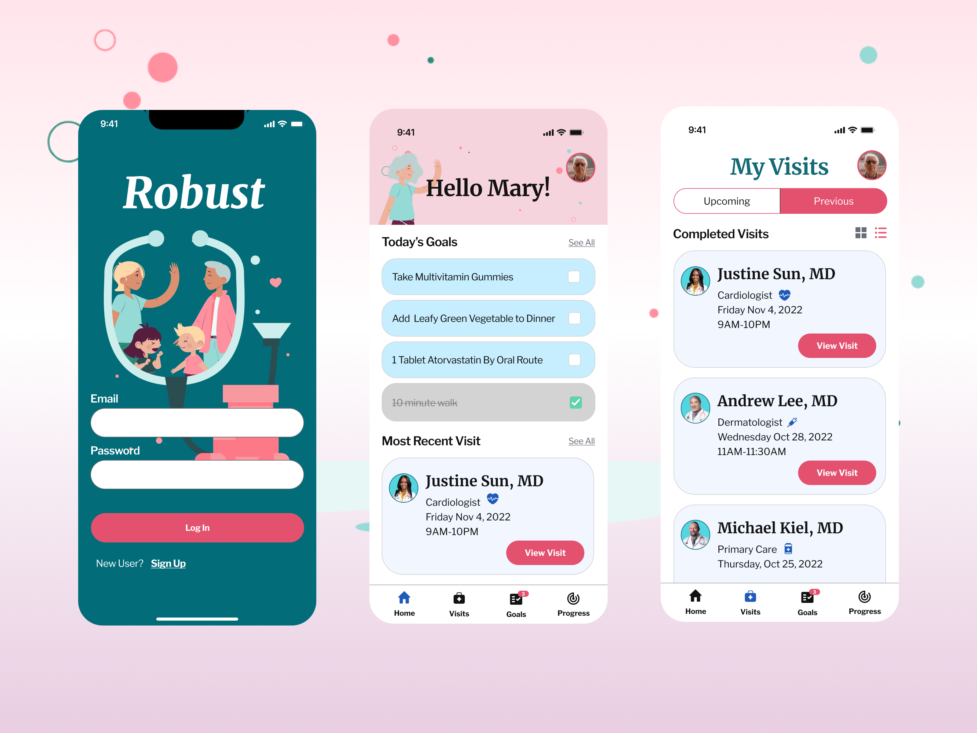 Robust Health Tracking App For Senior Patients By Julie Ha On Dribbble 