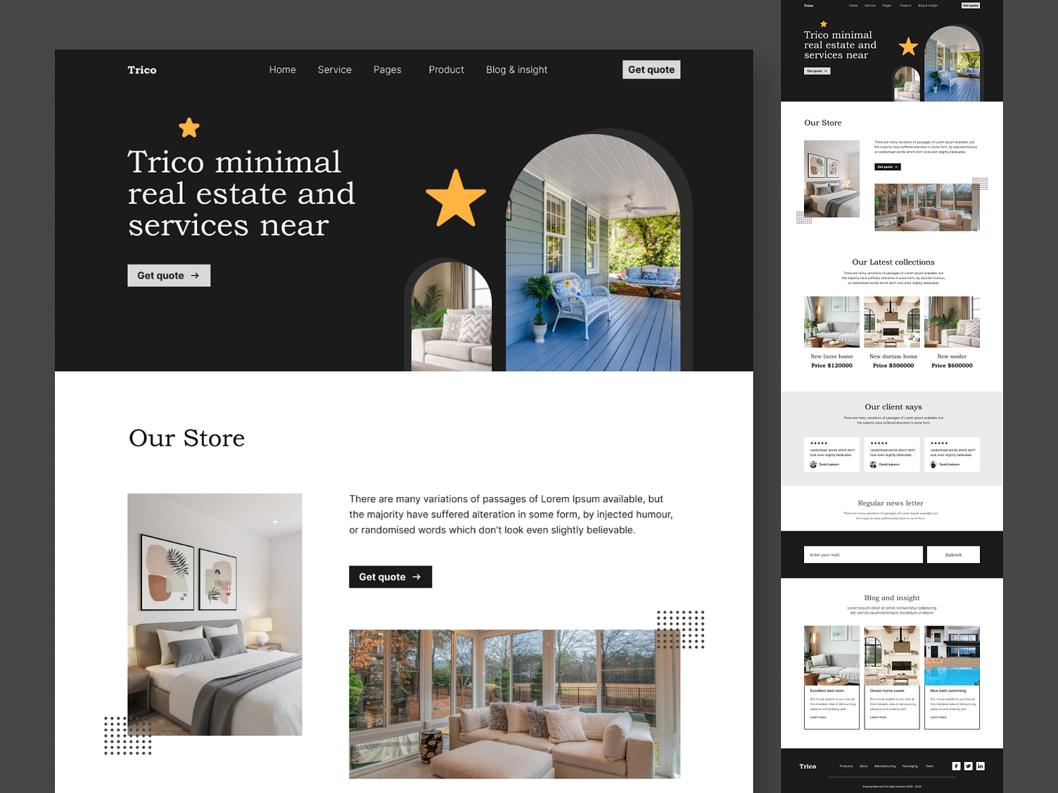 Real estate web UI design by Sazidur Rahman on Dribbble