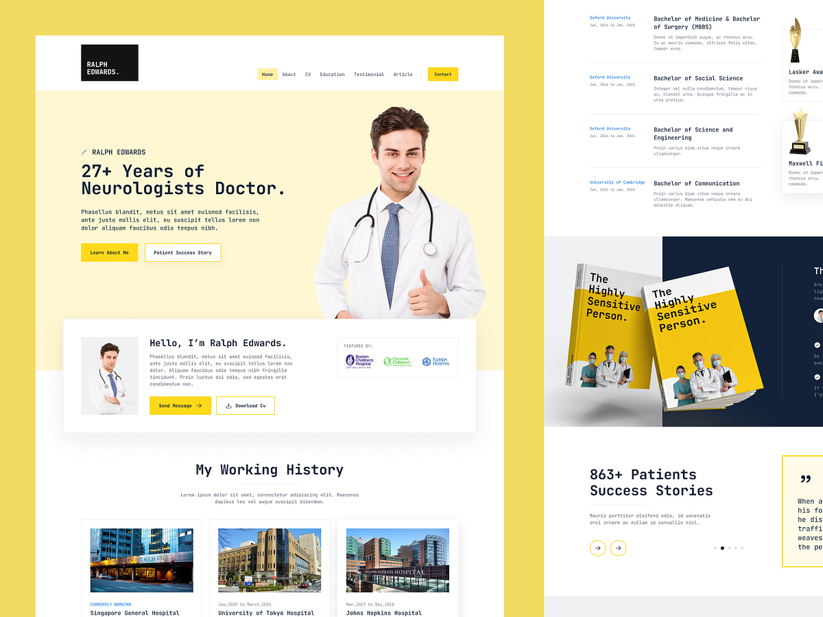 Doctor Portfolio designs, themes, templates and downloadable graphic ...