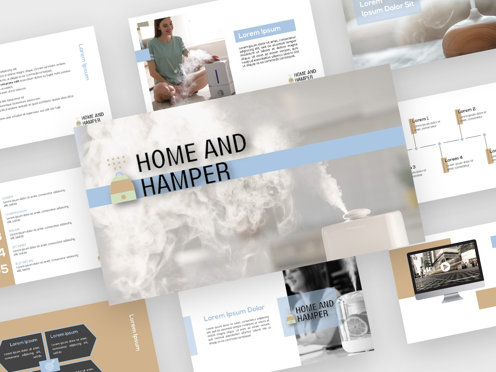 PowerPoint Template for Home and Hamper by Temis on Dribbble
