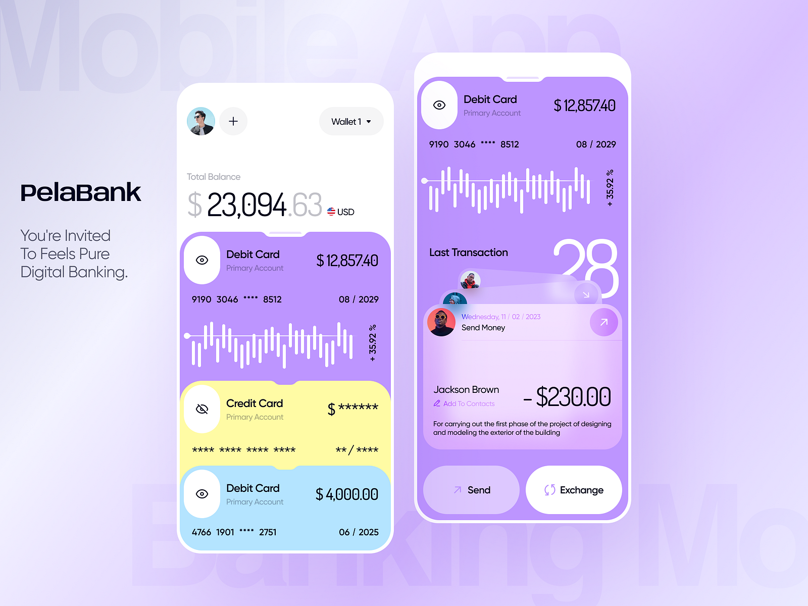 Banking Mobile App by Ho3ein for Pela Design on Dribbble