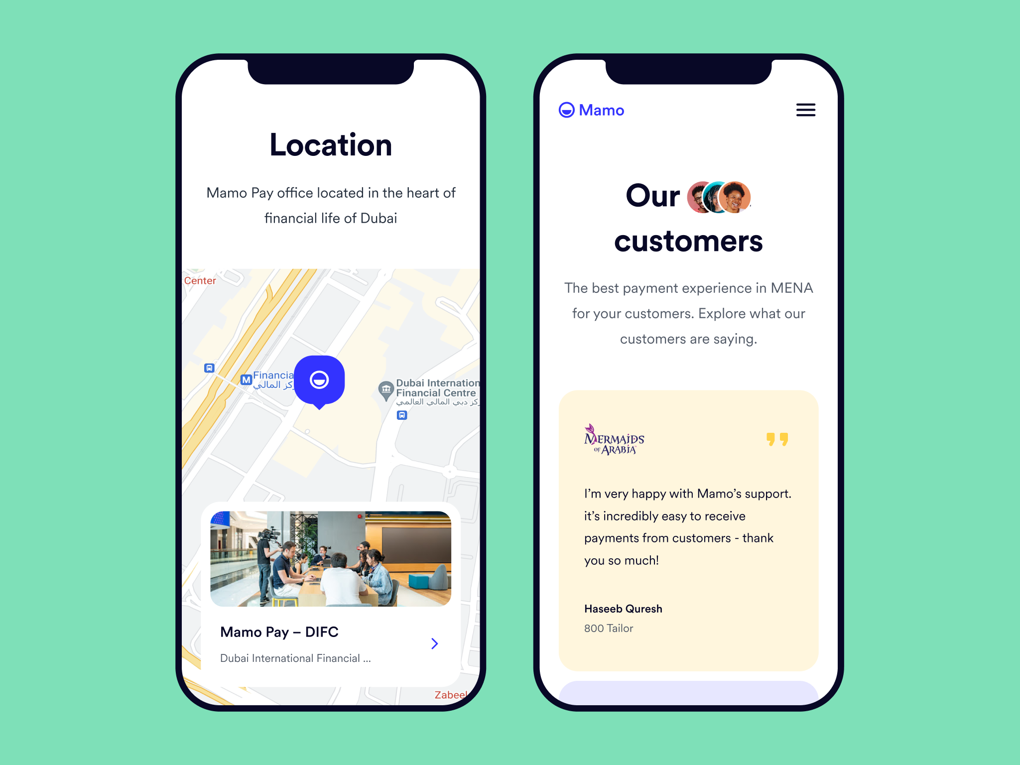 Mamo Website – Mobile Inner Pages by SELECTO on Dribbble
