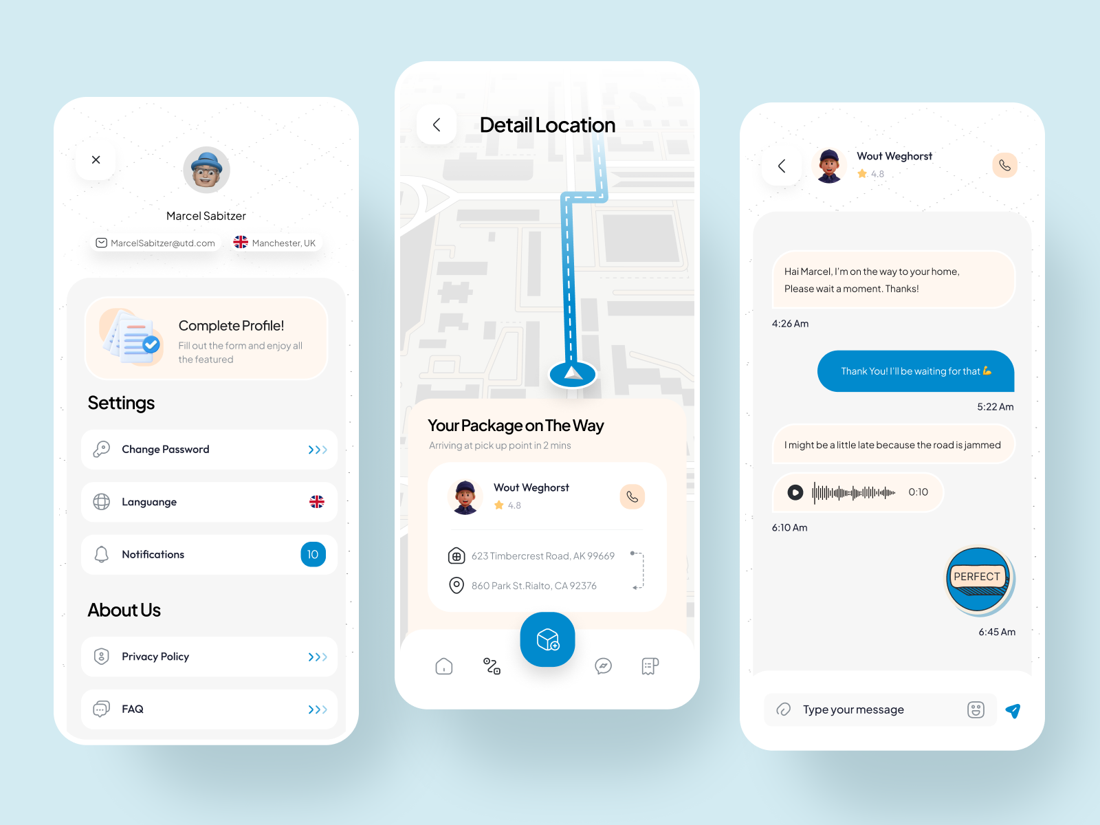 Shipping App - Delivery Service by Zaini Achmad® for Vektora on Dribbble