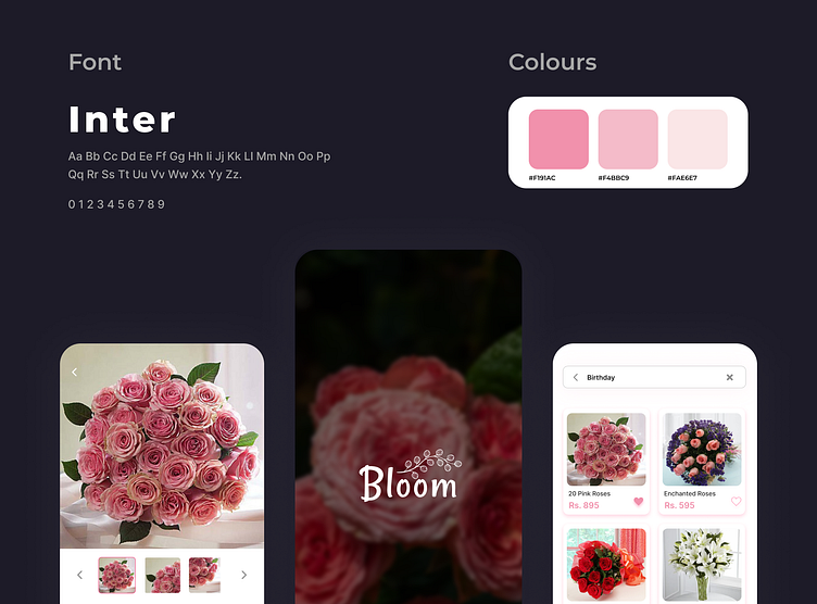 Flower Delivery App (Bloom) UI Concept by Bhumika Chauhan on Dribbble