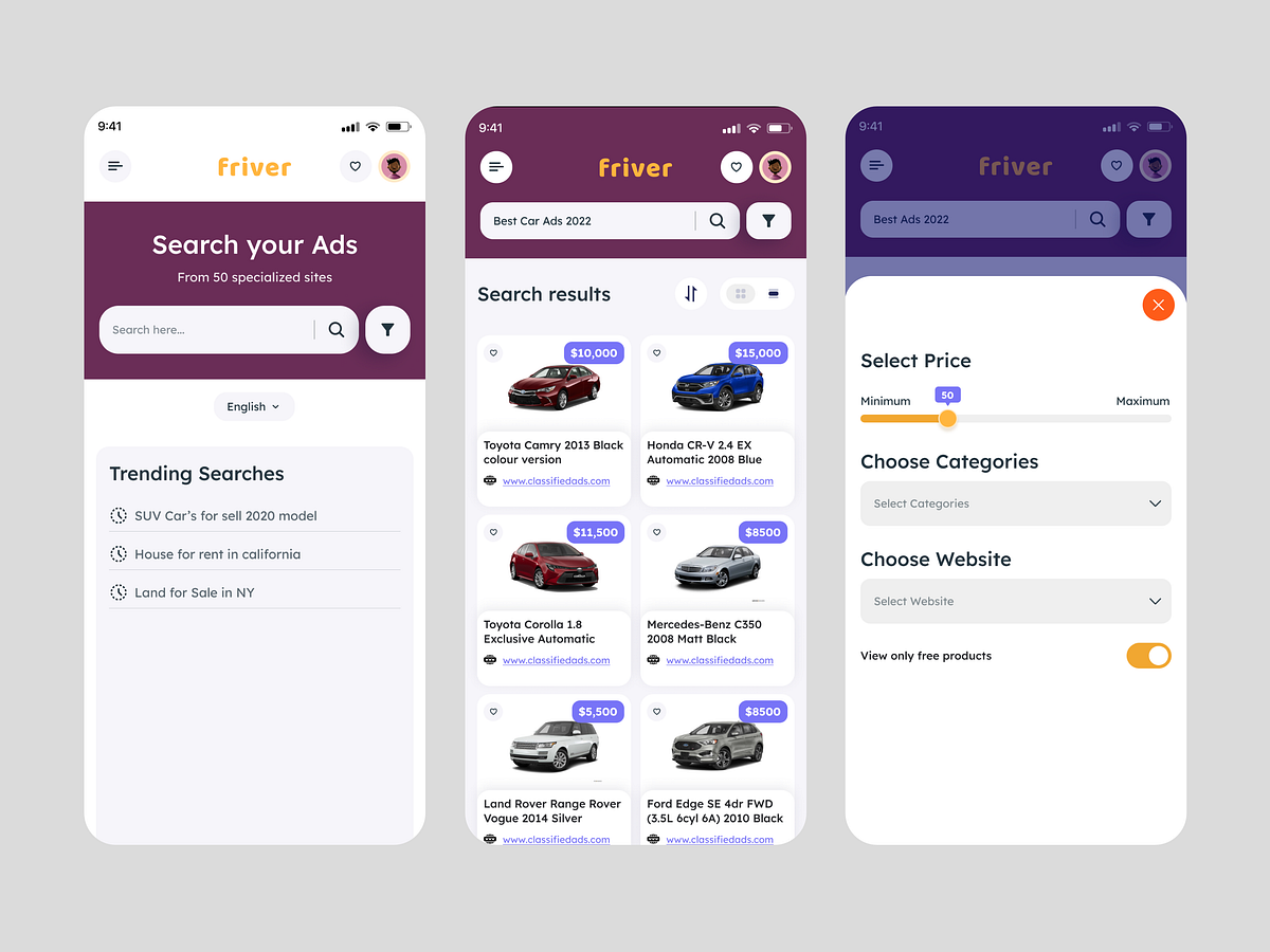 Classified Directory App by Syed Raju on Dribbble