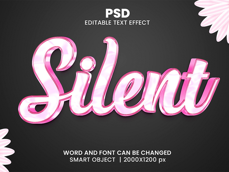 Rose Gold 3d Editable Photoshop Text Effect Template By Bdrobin On Dribbble 