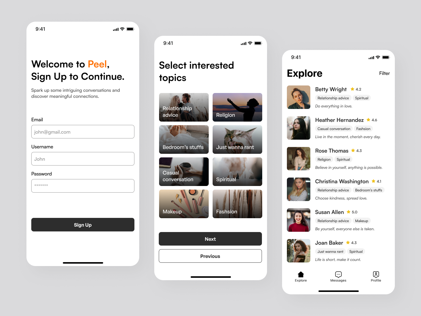 Friend Making App by Jocelin on Dribbble
