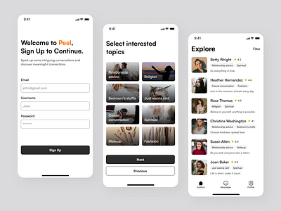 Friend Making App by Jocelin on Dribbble
