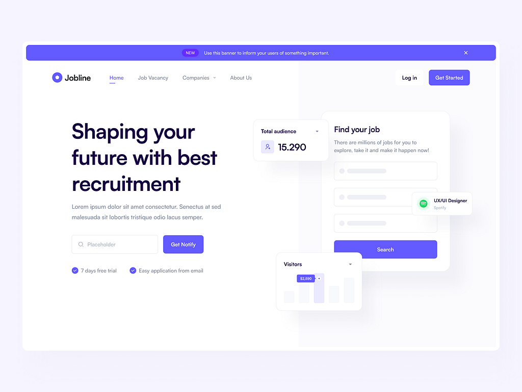 Jobline - job finder platform by Dilmurod Kalimbetov on Dribbble