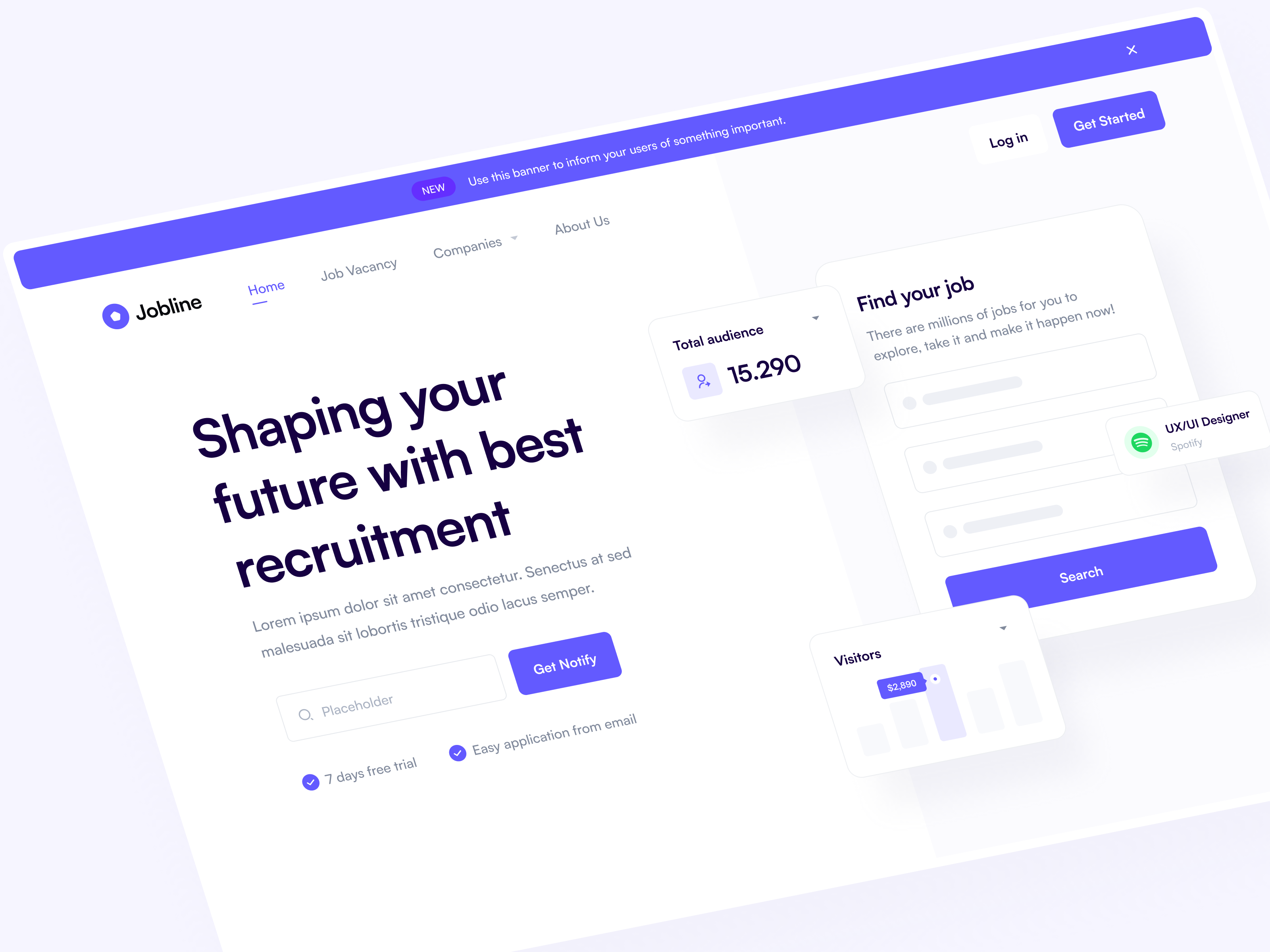 Jobline - job finder platform by Dilmurod Kalimbetov on Dribbble