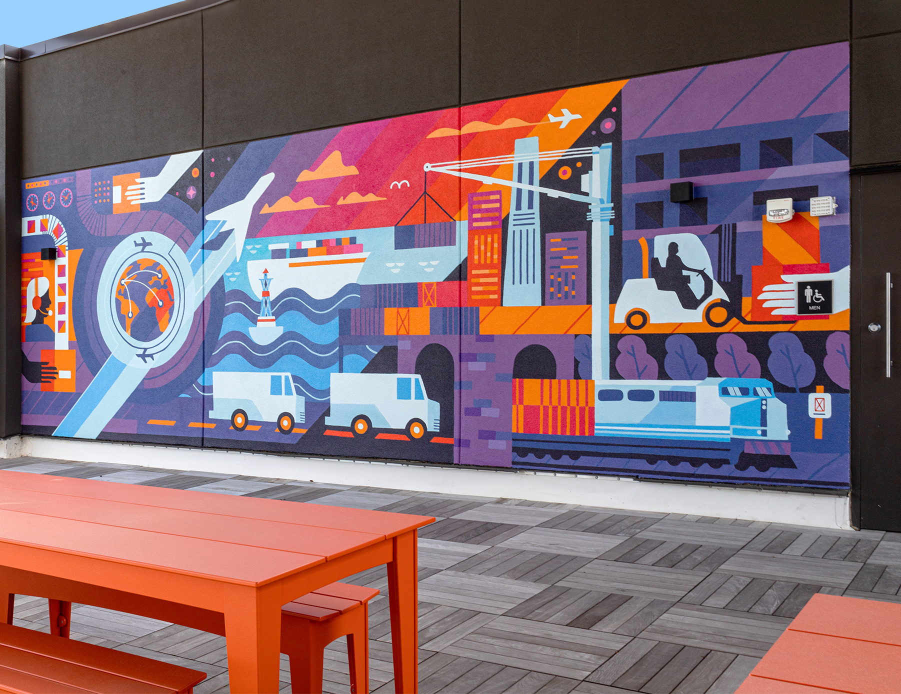FedEx Logistics Rooftop Murals by Allie Mounce for Pretty Useful Co. on ...