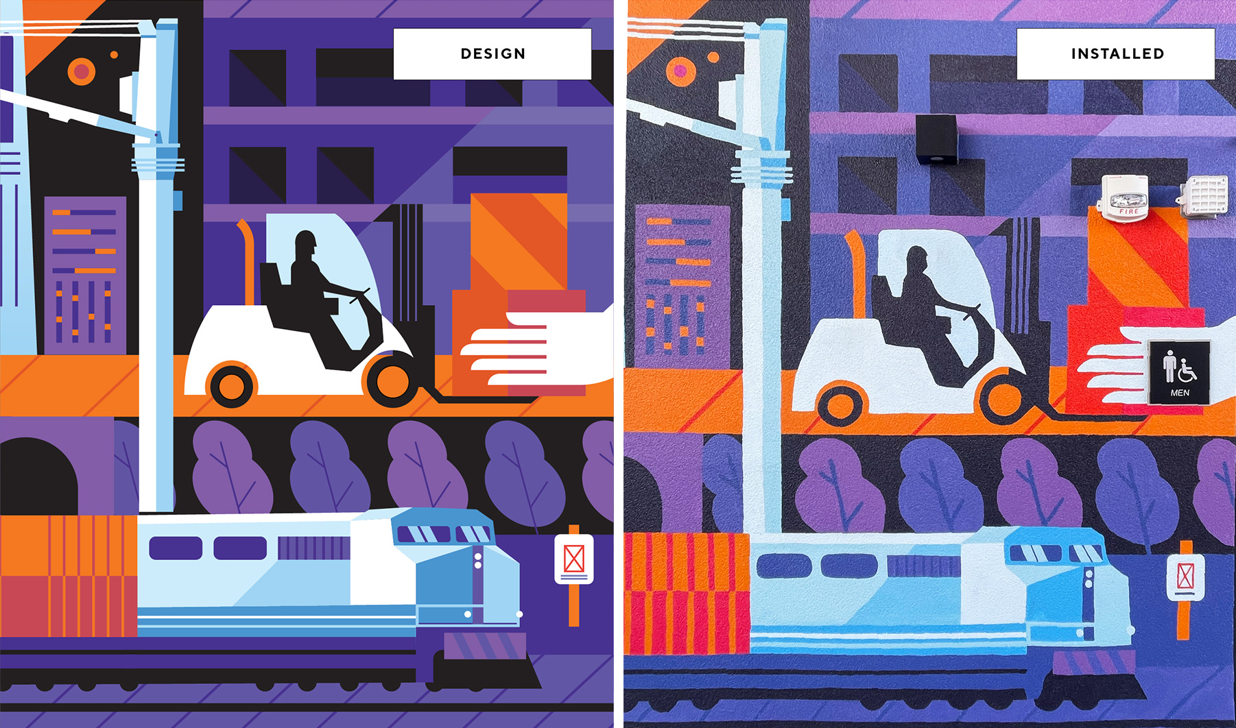 FedEx Logistics Rooftop Murals by Allie Mounce for Pretty Useful Co. on ...