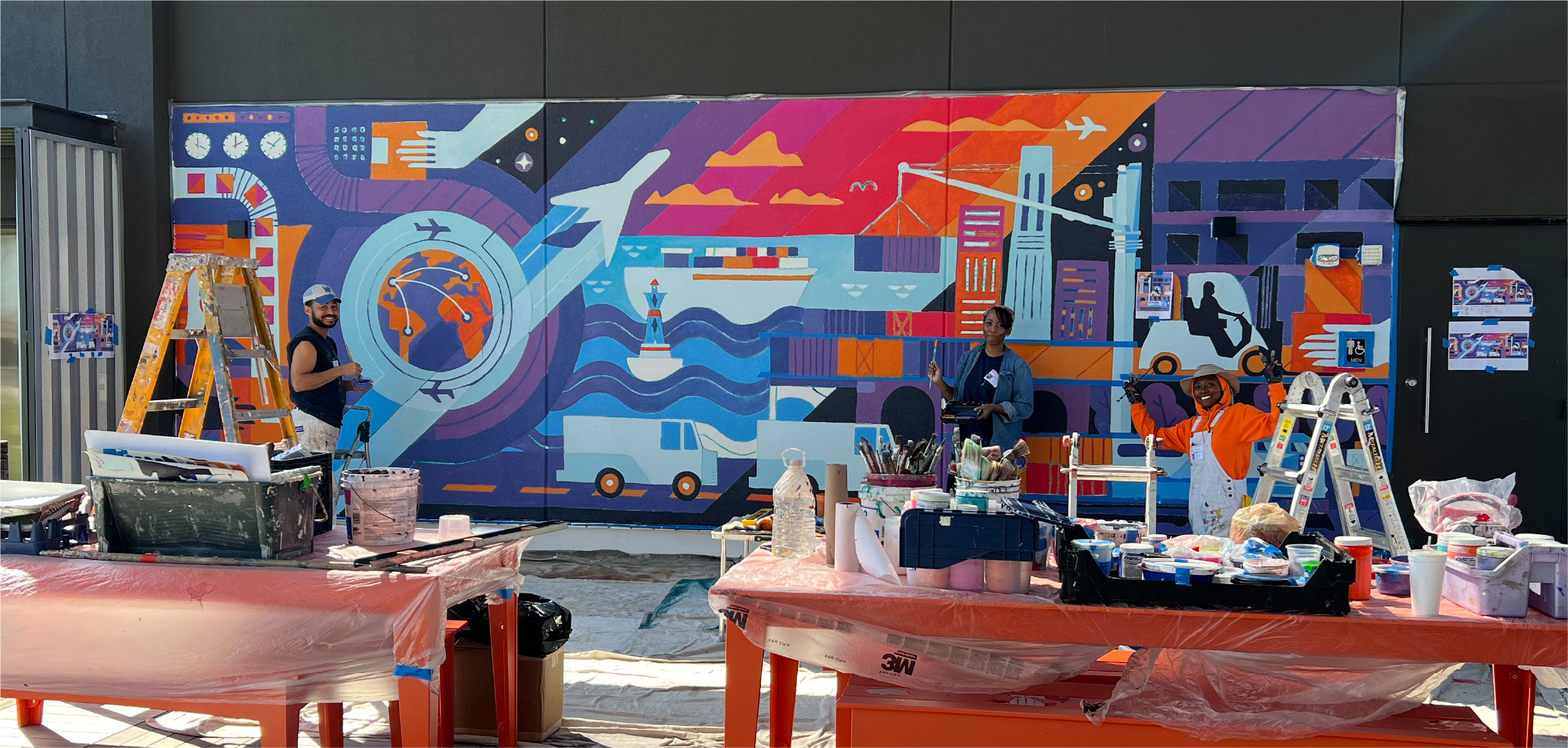FedEx Logistics Rooftop Murals by Allie Mounce for Pretty Useful Co. on ...