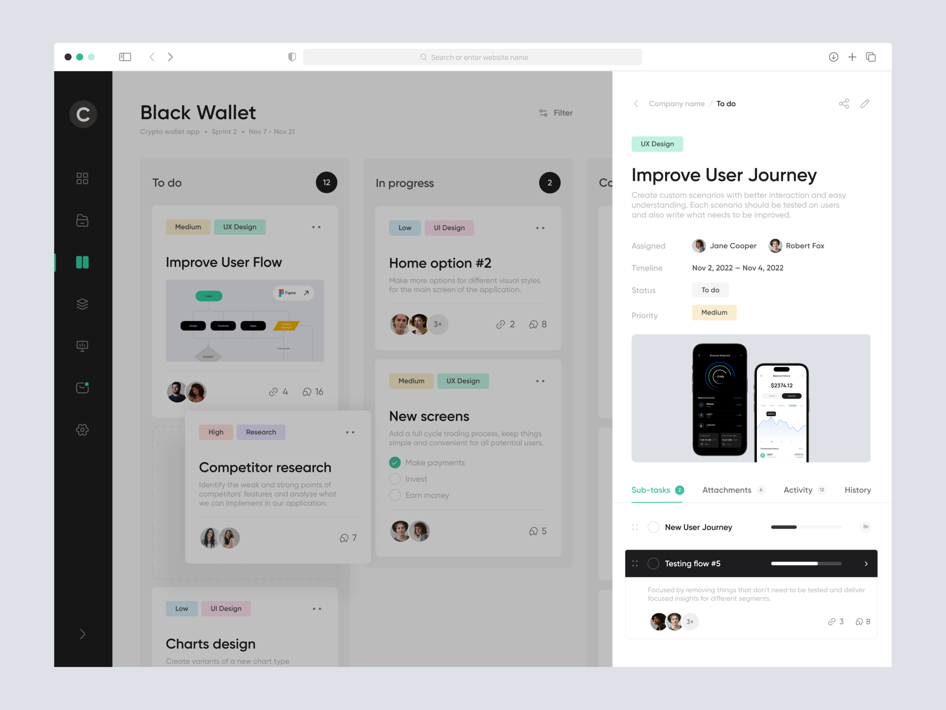Corex - Project Management Dashboard Design by Outcrowd on Dribbble