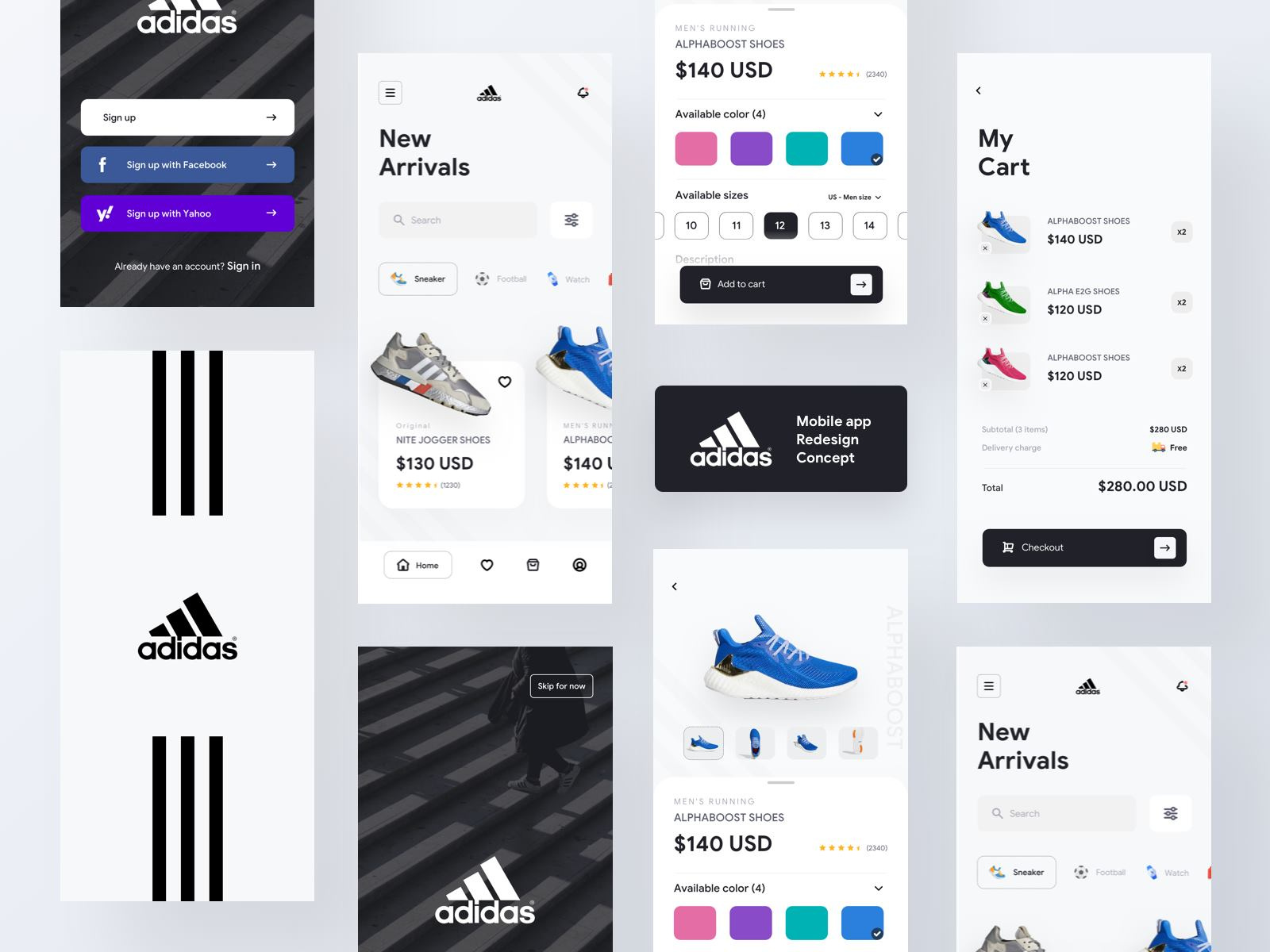 Adidas mobile app concept by Rajib Talukder Razu for Creative Toast on ...