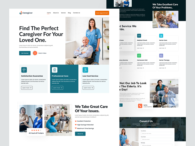 Senior Care Services - Caregiver Website Design by Tariqul islam on ...