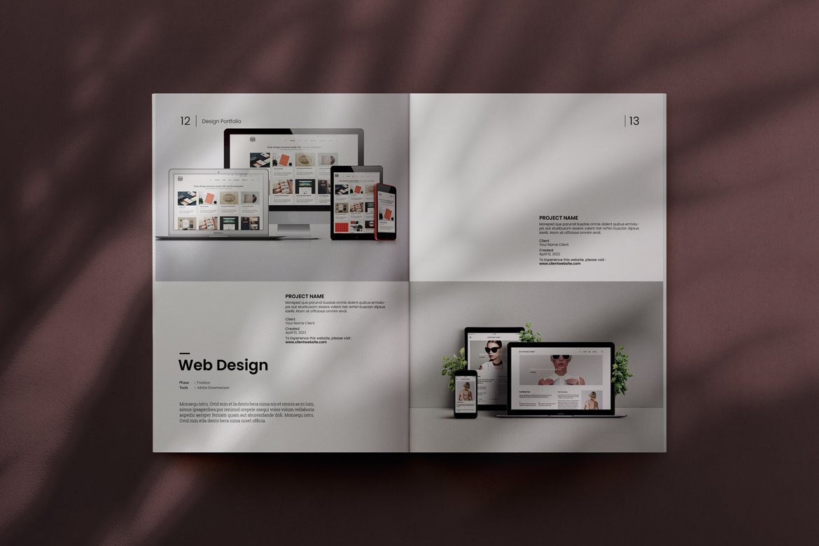 Graphic Design Portfolio Template #5 by CasanovaPO_ on Dribbble