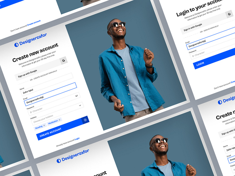 Sign Up Page Design by Zafor Iqbal on Dribbble