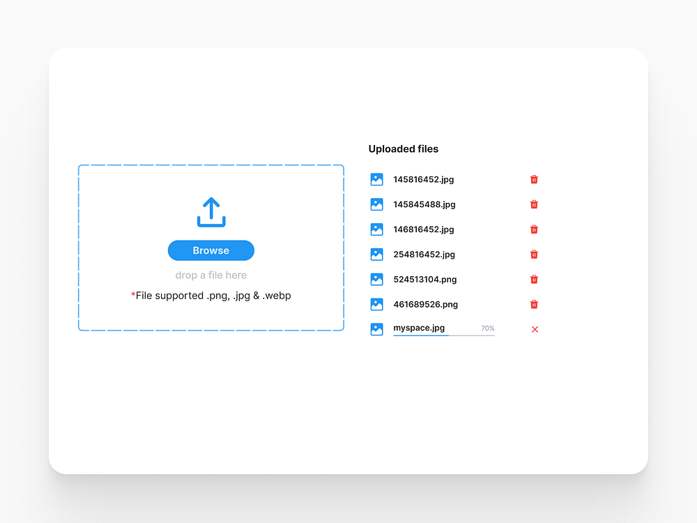 File Upload UI designs, themes, templates and downloadable graphic ...