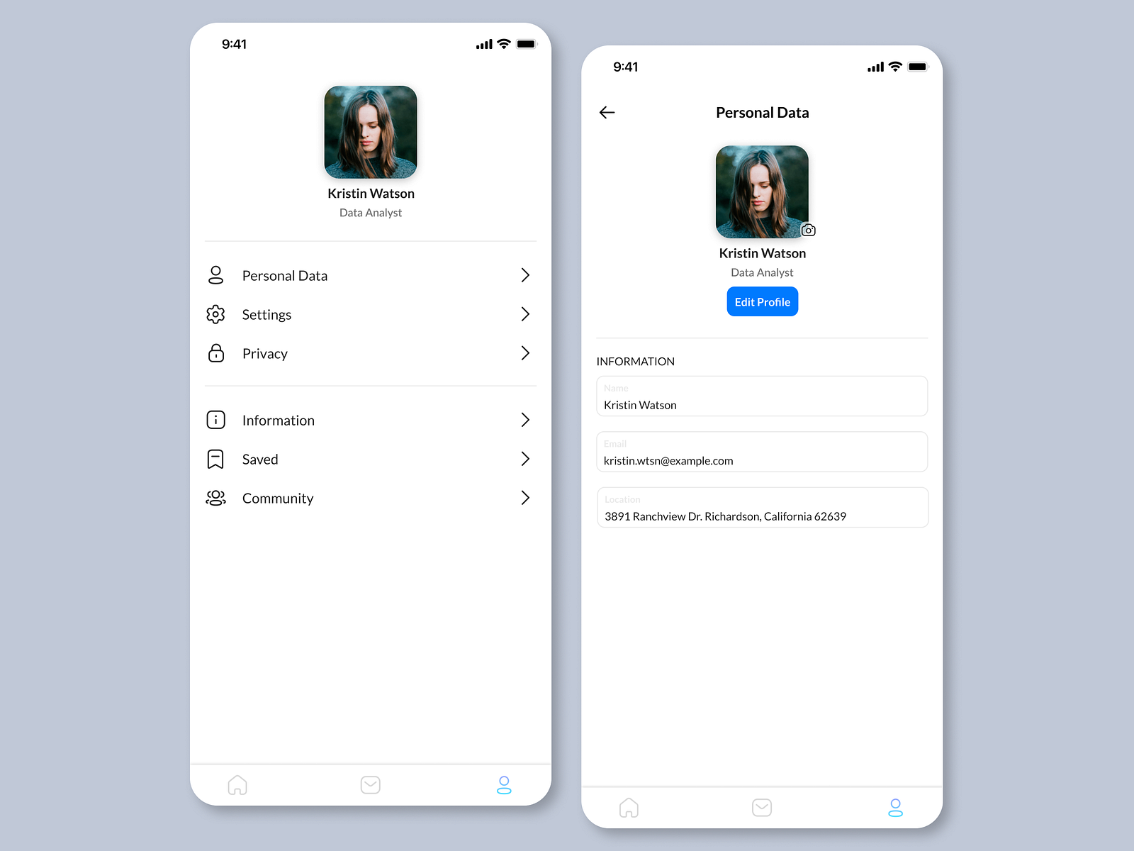 Day 006 - User Profile + Personal Data | Daily UI challenge by Ilhami ...