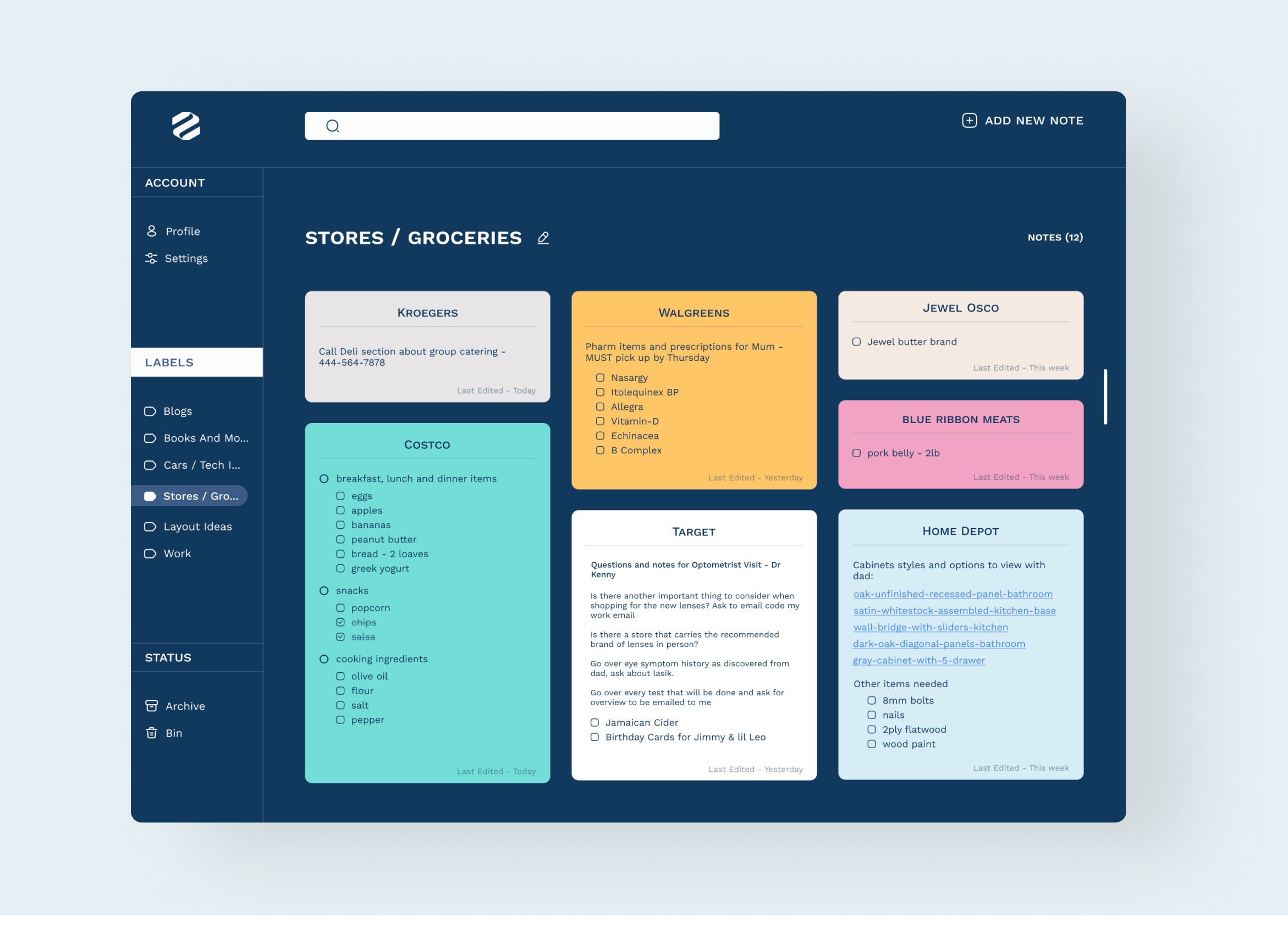 Note-taking App - Desktop by Geraldine Ezeocha on Dribbble