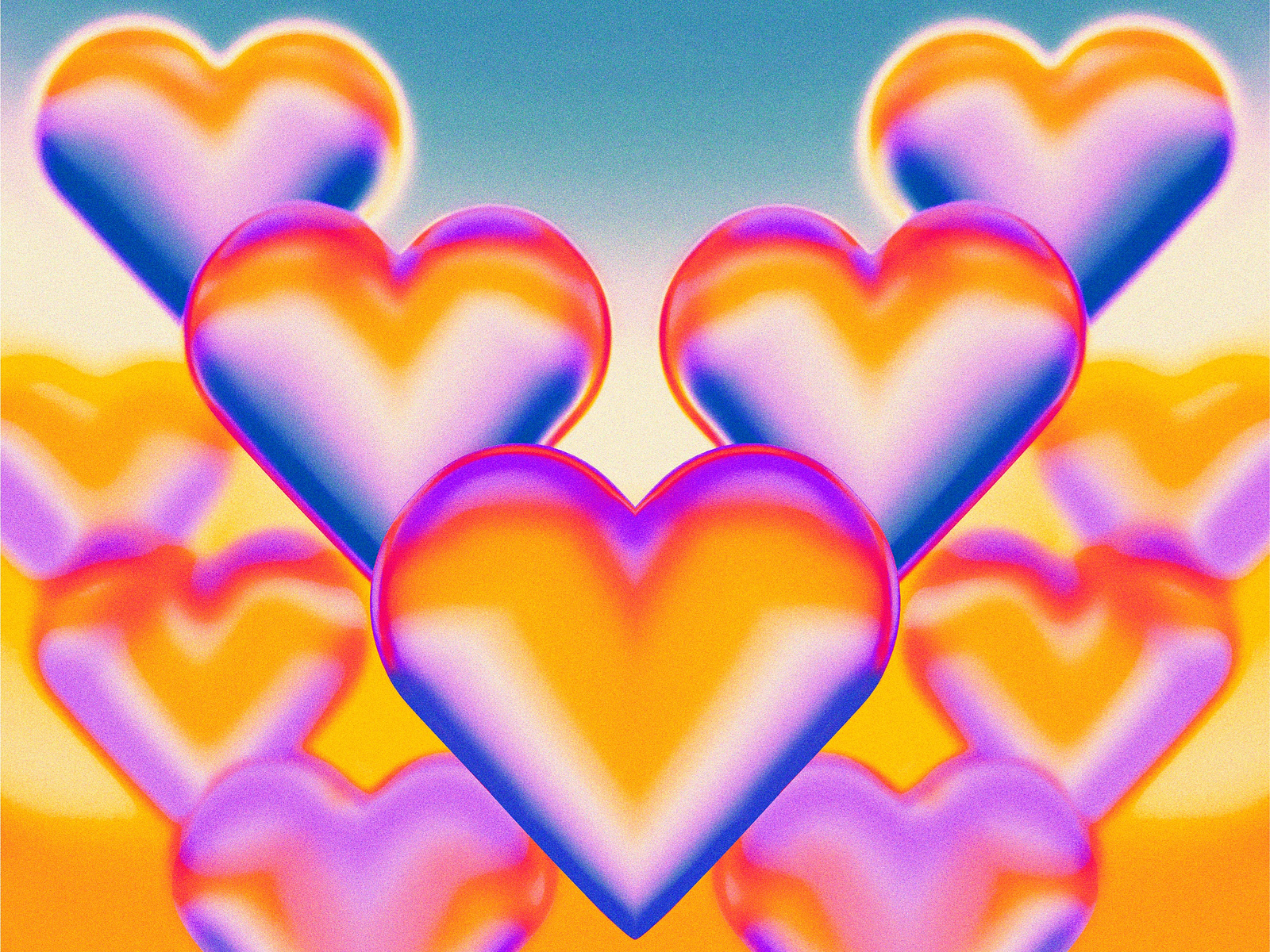 Heart Array - Digital Illustration by Lea Konaševská on Dribbble