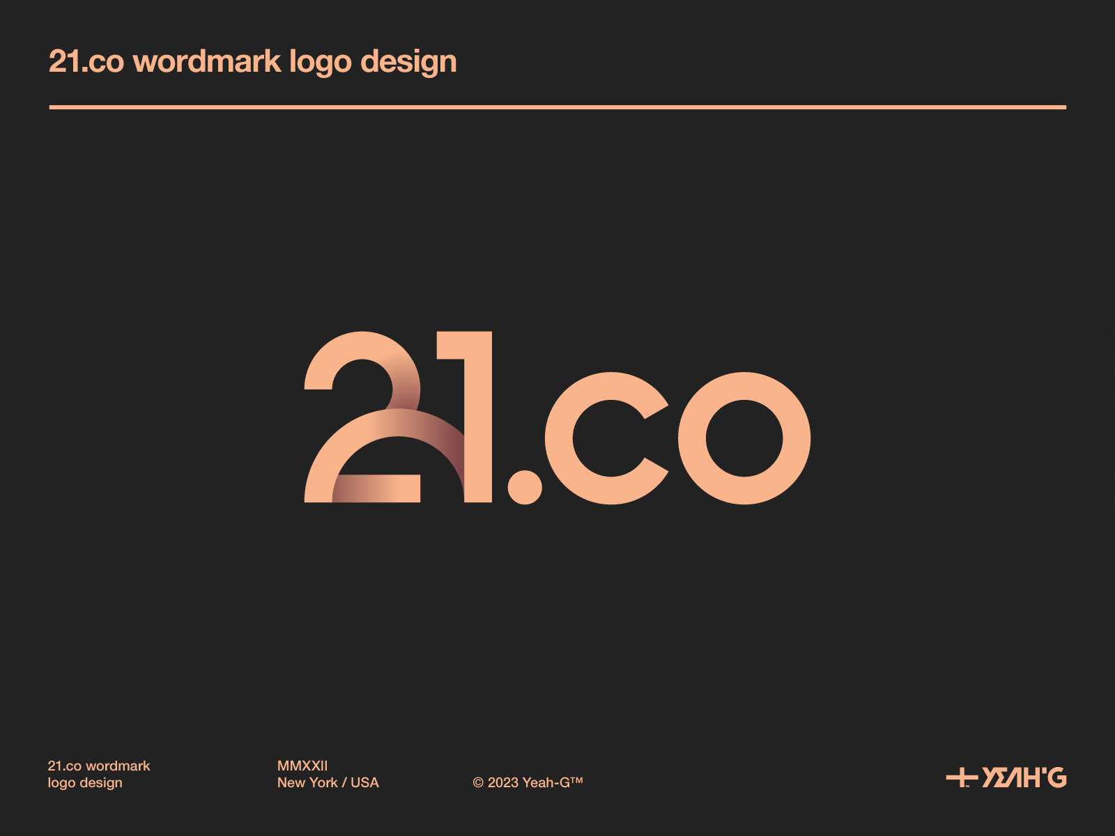21.co wordmark logo design by Jerzy Zaręba on Dribbble