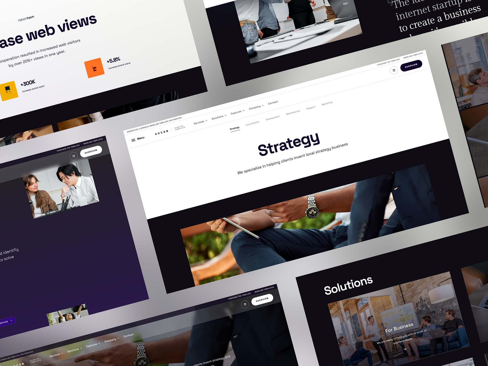 Startup business website designs: Kocon - Webflow CMS template by Juraj Carnecky on Dribbble