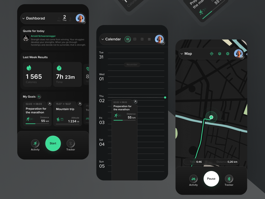 Interactive Fitness Tracker Application By Andrii Lyn On Dribbble 