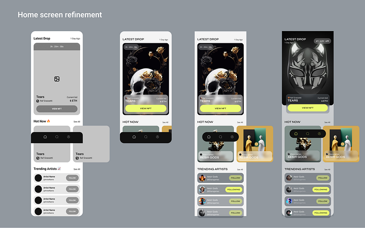 Moon - NFT Marketplace App UI Design by Malini Rao on Dribbble
