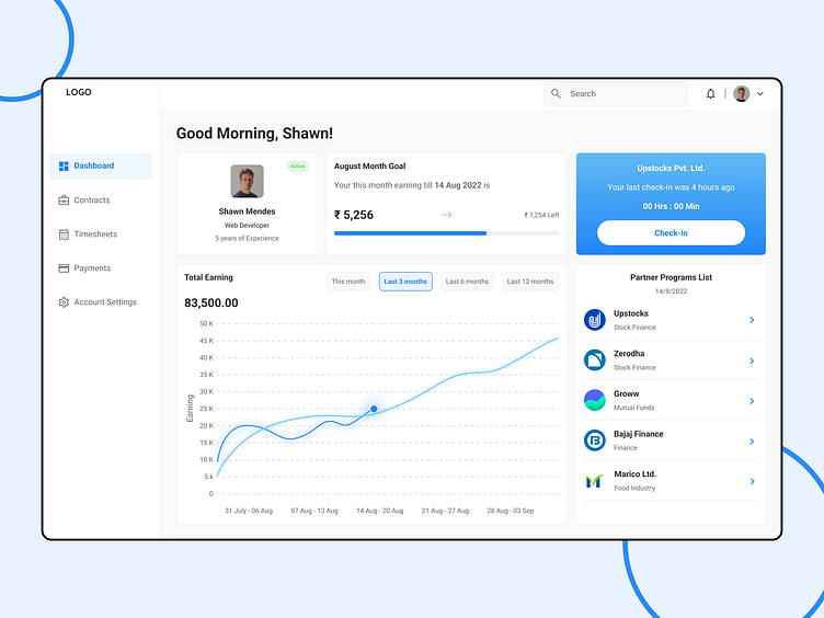 Dashboard - Login UI Screen by Ashish Rawat on Dribbble