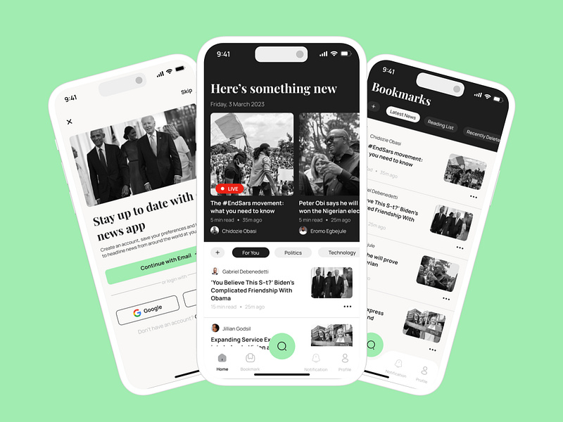 Daily UI | Bookmark App by Dami Ojetunji on Dribbble