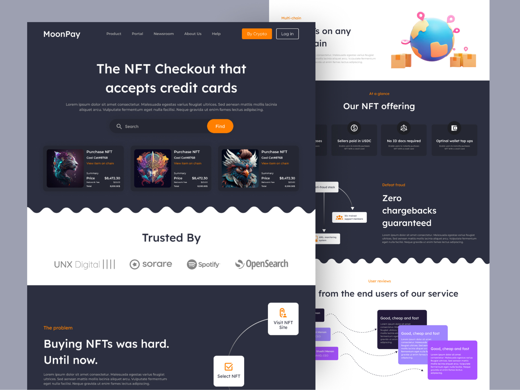 MoonPay-NFT Landing Page by Majarul Islam on Dribbble