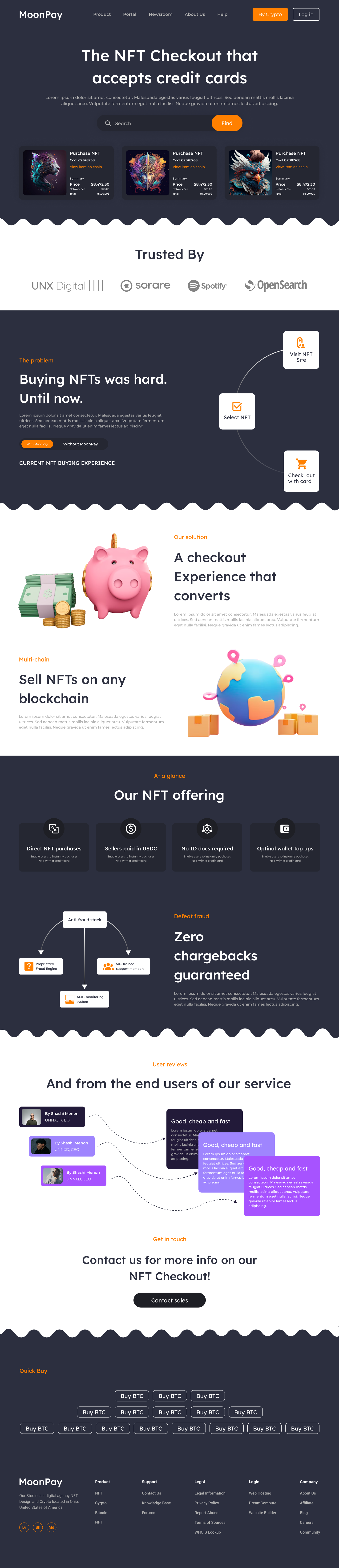 MoonPay-NFT Landing Page by Majarul Islam on Dribbble