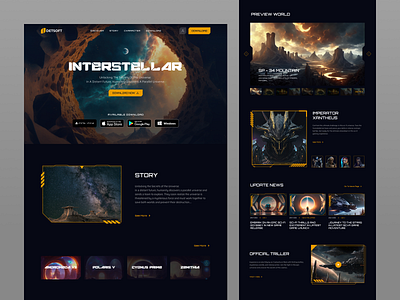 Interstellar- Game Landing Page by Jaisy Muhammad for SLAB Design ...