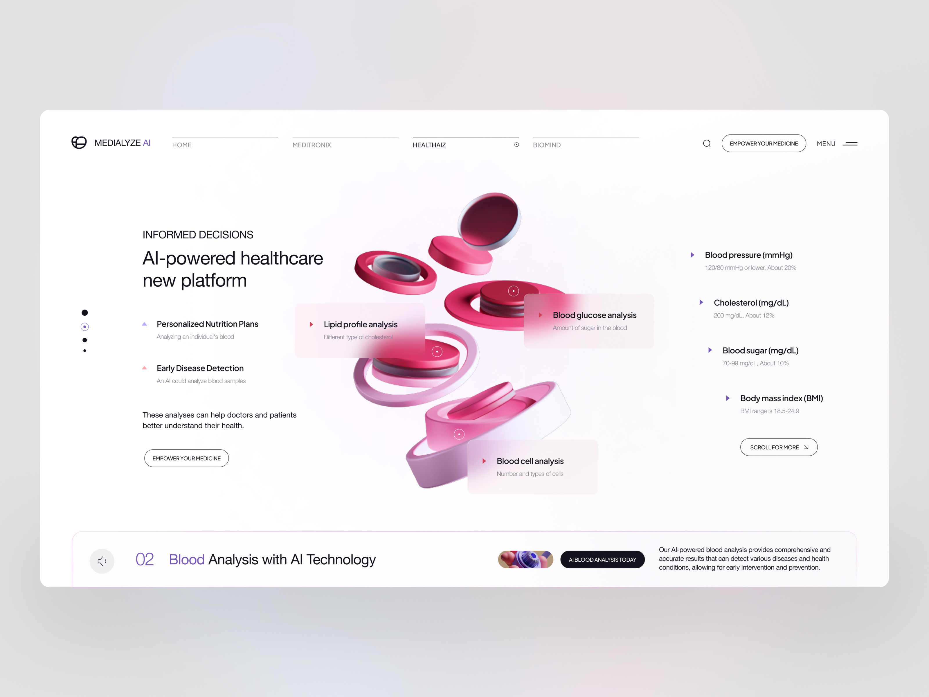 Medialyze AI - Medical Startup Landing Page by Levi Wilson for QClay on Dribbble