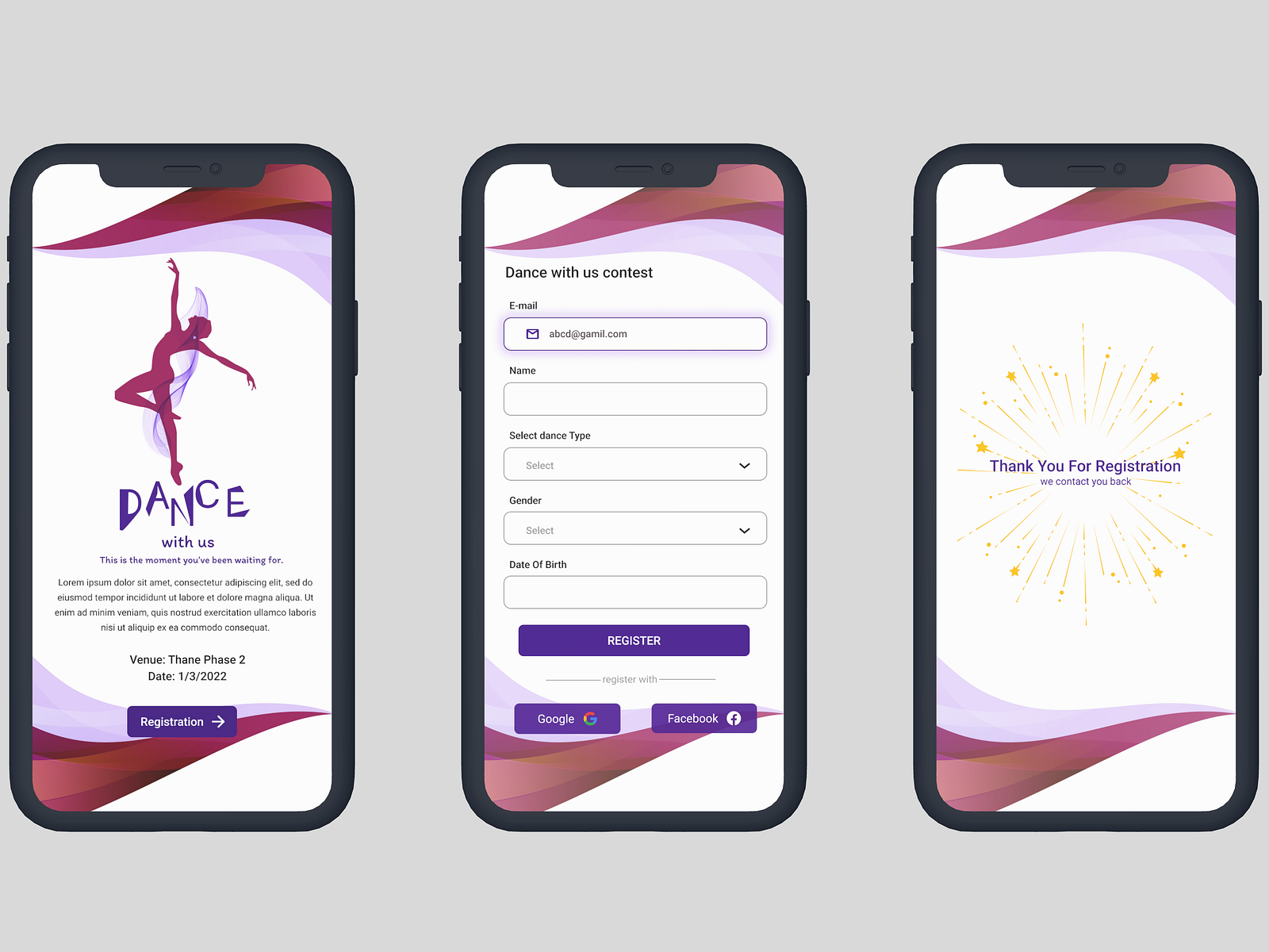 First #Daily UI challenge registration page by kneha on Dribbble
