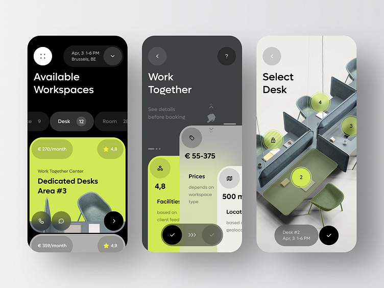 Workspace Finder App by Sophia S. on Dribbble