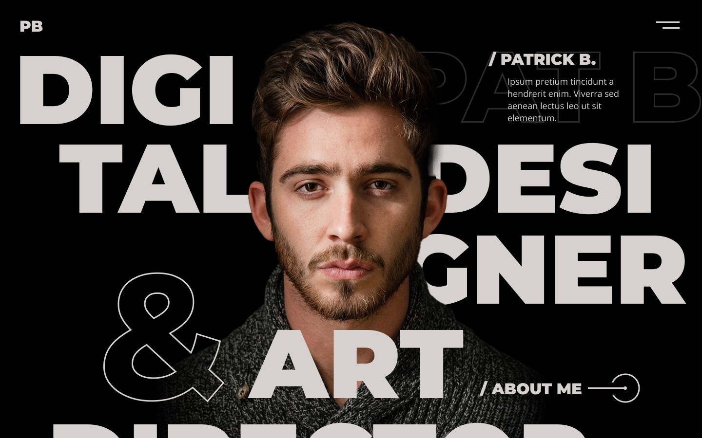 Hero Section for Patrick B. - Portfolio Website Template by KUSA Projects on Dribbble