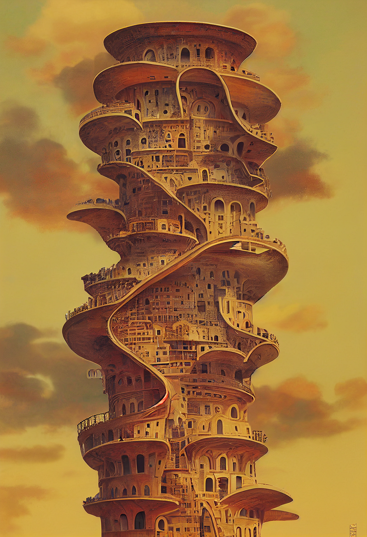 #48 dribbble art tower by Ebony Daniels on Dribbble