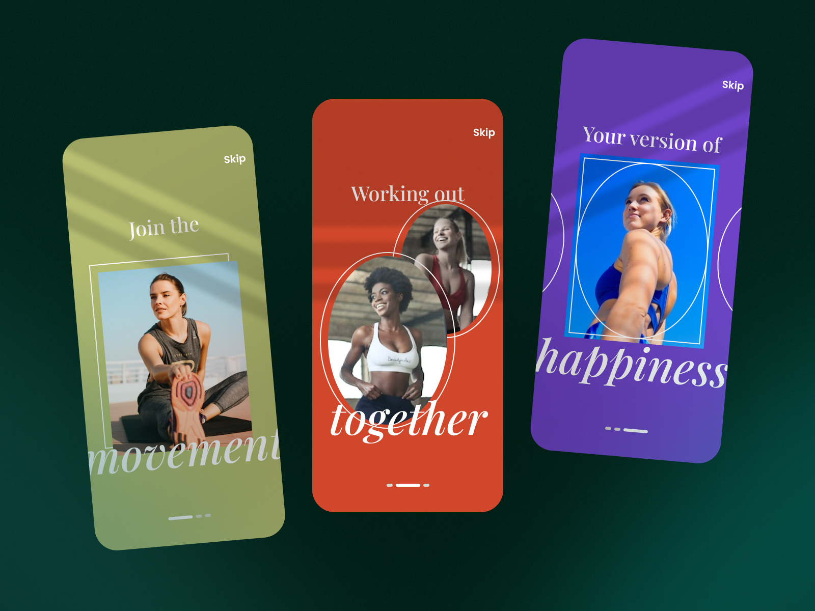 Fitness Splash Screen Mobile App UI by Aurora Phan on Dribbble