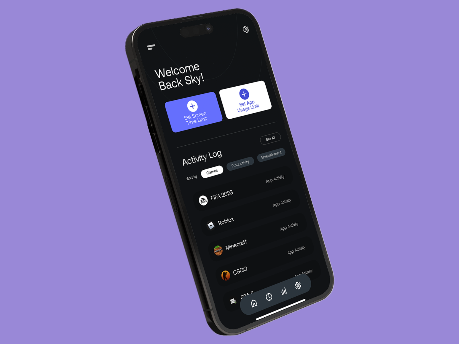 ArcPro - Screen Time Tracking App by Xchyler Drenth on Dribbble