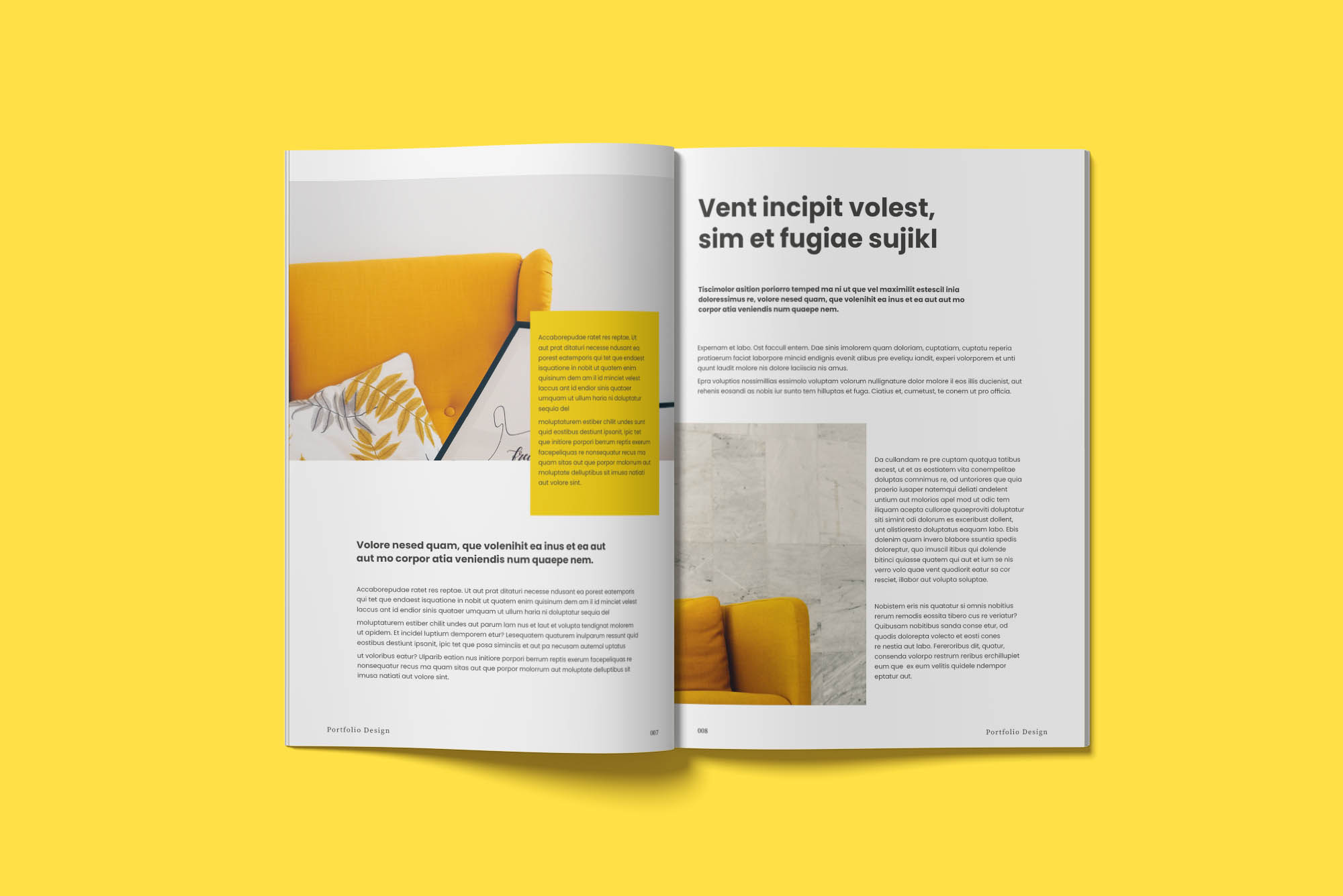 Multipurpose Yellow Portfolio Layout by Graphic Template on Dribbble
