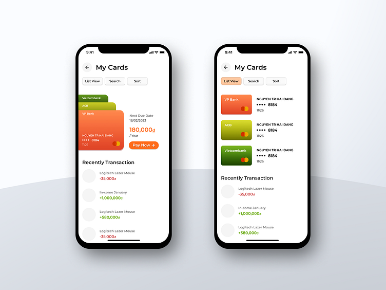 Credit Card Concept for Mobile App by Dang Nguyen on Dribbble