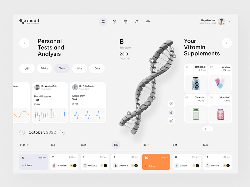Browse thousands of Medical UI images for design inspiration | Dribbble