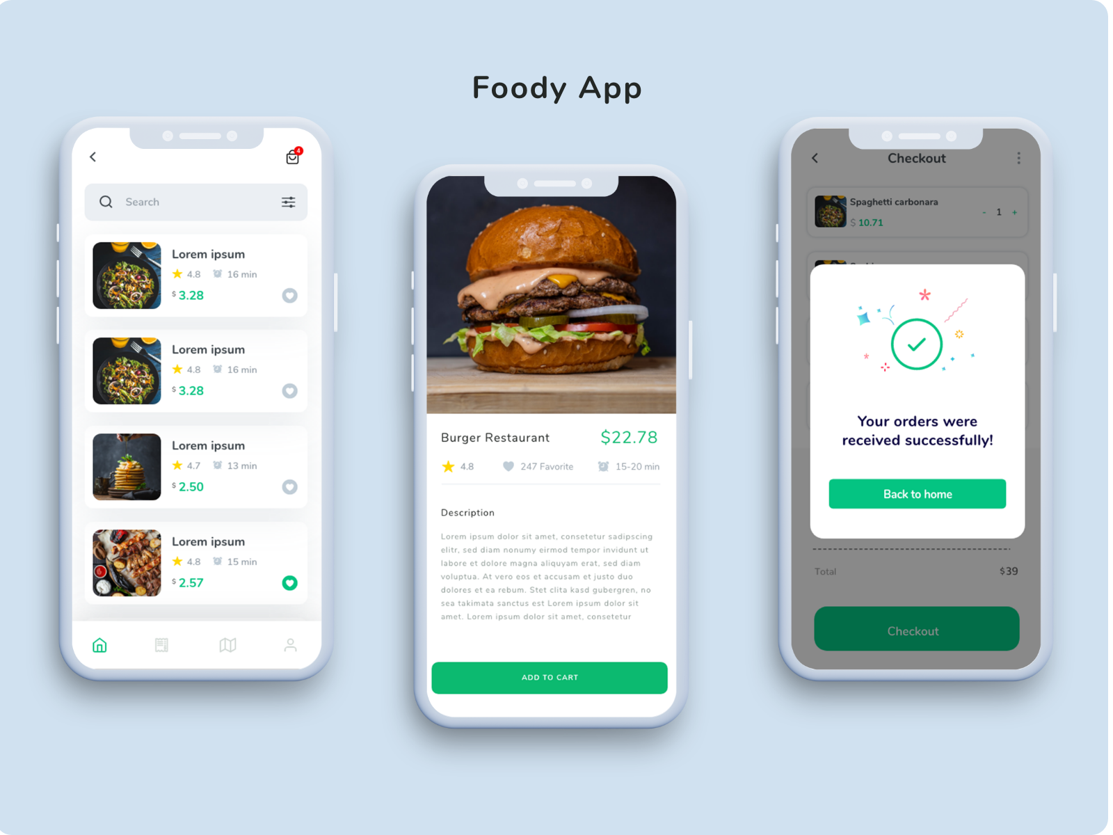 Foody app by Createe on Dribbble
